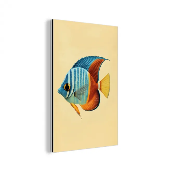 Foto op aluminium - Vis - Vinnen - Blauw - Ogen | Topdoek.nl