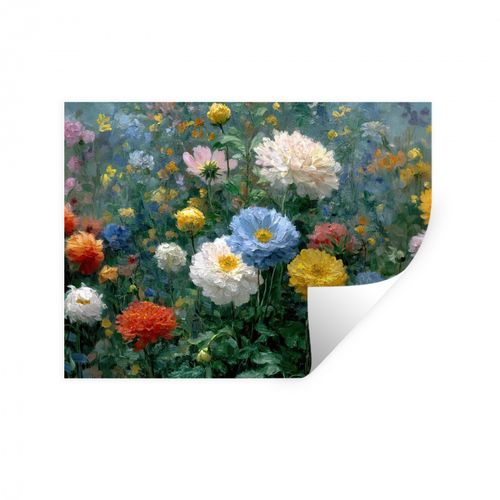 Muursticker - Close-up - Veld - Bloemen - Kleurrijk | Topdoek.nl