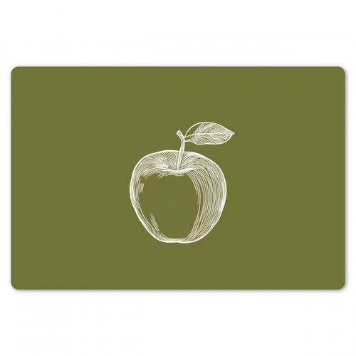Placemat - Lijntekening - Appel - Olijfgroen - Blaadje - 60% korting ...
