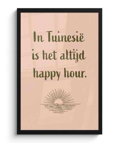 Poster met lijst - Tuin - Roze - Quote - Zon - Bestel nu voordelig op ...