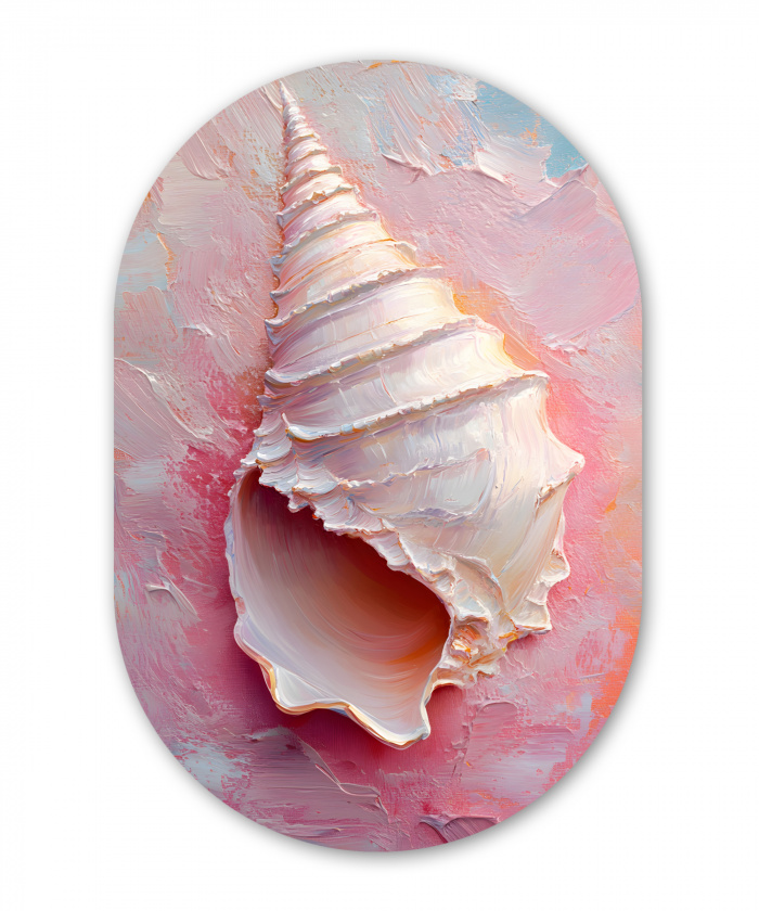 Muurovaal aluminium - Schelp - Pastel - Pink - Bestel nu voordelig op ...
